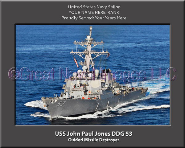 USS John Paul Jones DDG 53 Sailor Ship Canvas Print