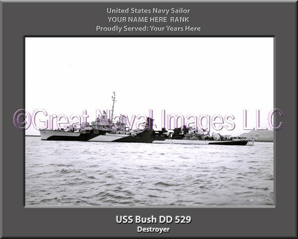 USS Bush DD 529 Sailor Ship Canvas Print Photo