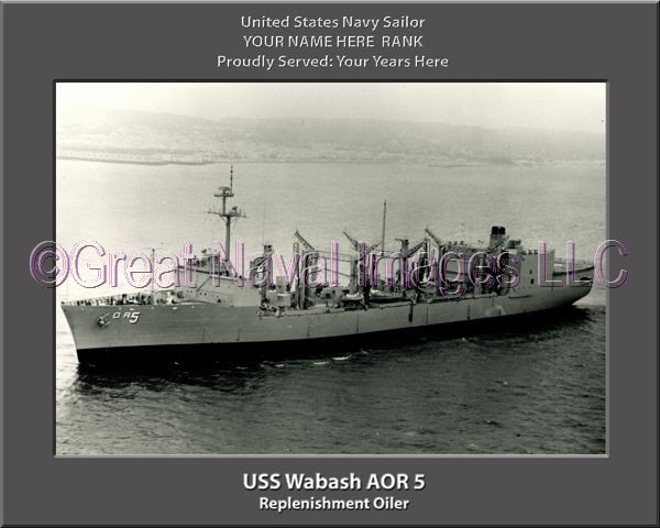 USS Wabash AOR 5 Personalized Ship Canvas Print