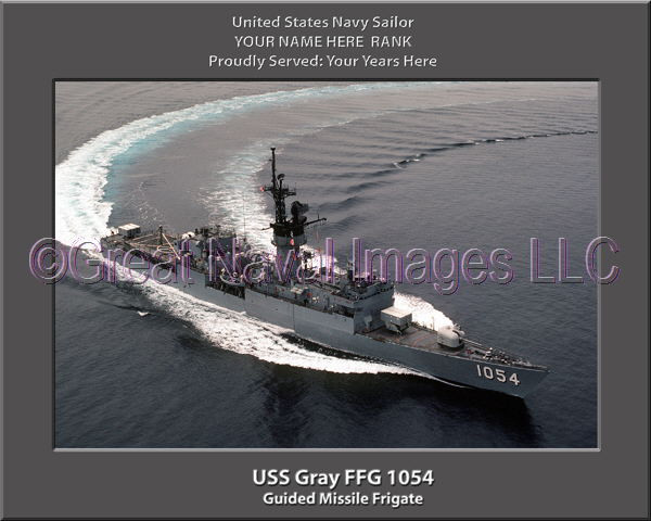 USS Gray FFG 1054 Sailor Ship Personalized Canvas Print Photo