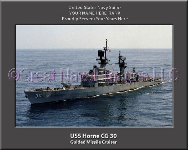 USS Horne CG 30 Personalized Ship Canvas Print