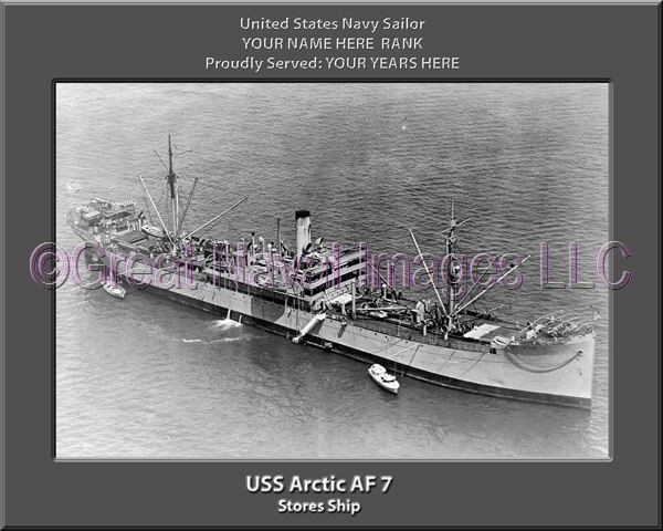 USS Arctic AF 7 Personalized Ship Canvas Print Photo US Navy Veteran Gift