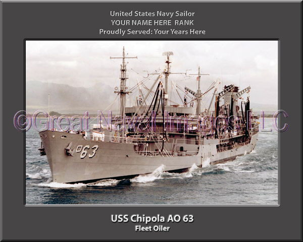 USS Chipola AO 63 Personalized Ship Canvas Print Photo (2) | Great ...