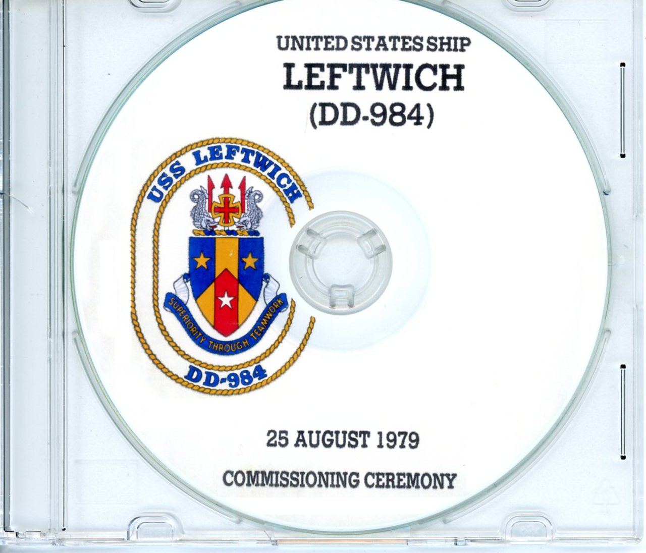 USS Leftwich DD 984 Commissioning Program on CD 1979 Plank Owner