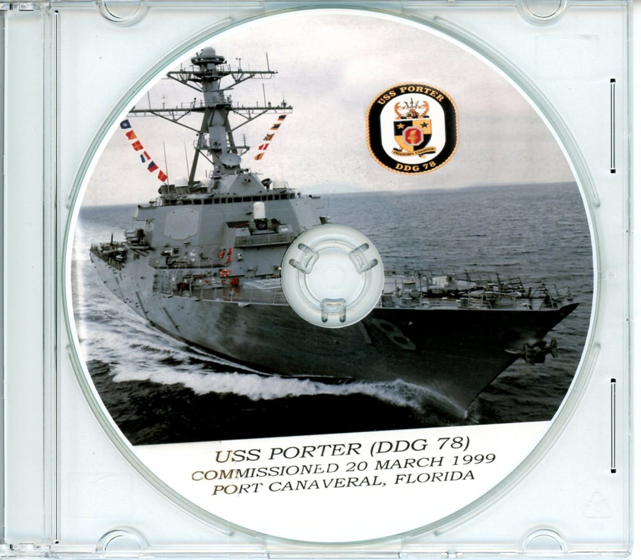 USS Porter DDG 78 Commissioning Program on CD 1999 Plank Owner