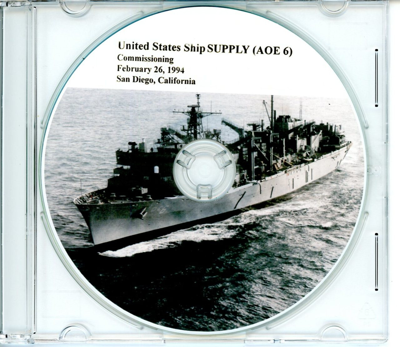 USS Supply AOE 6 Commissioning Program on CD 1994 Plank Owner