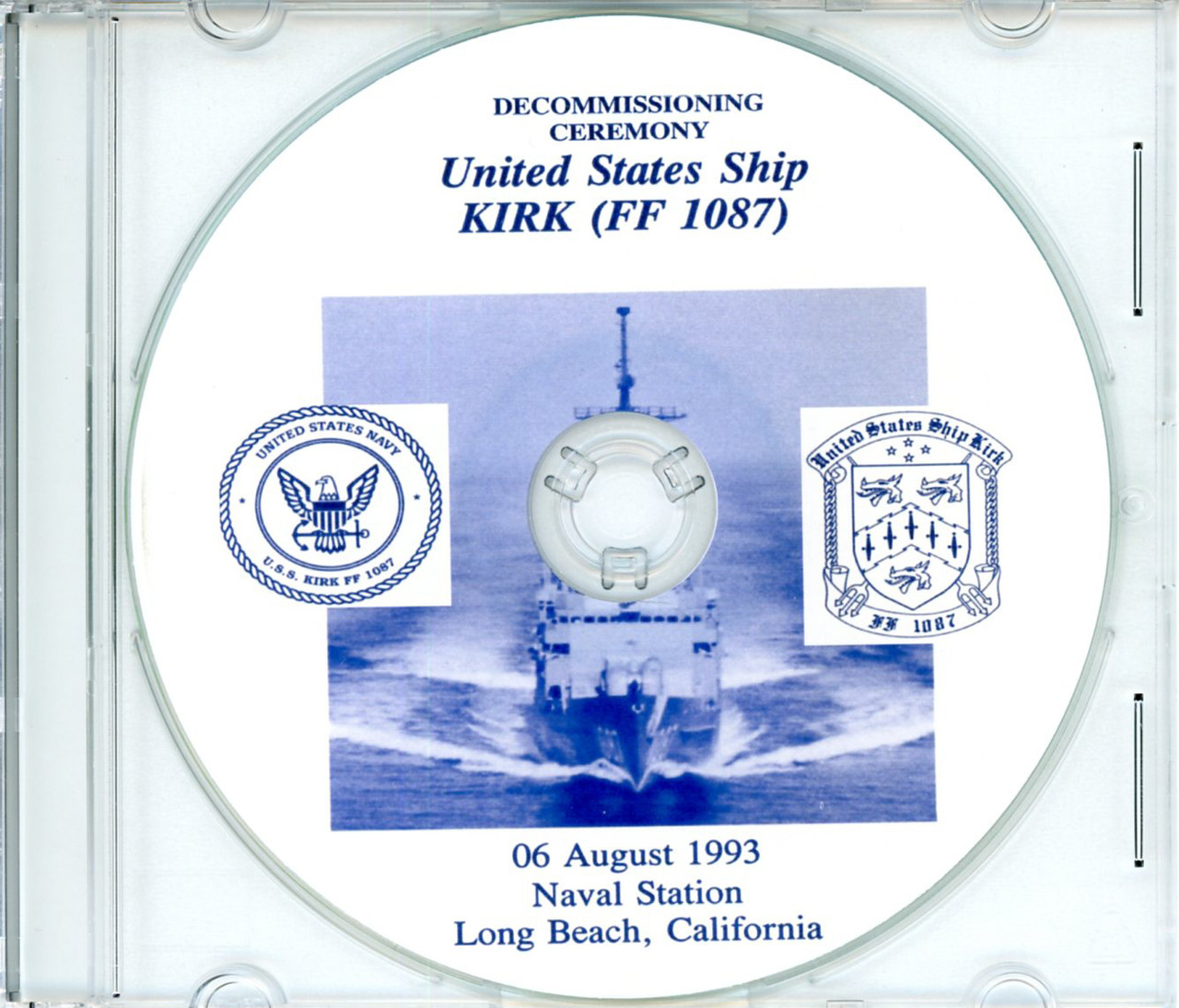 USS Kirk FF 1087 Decommissioning Program on CD 1993