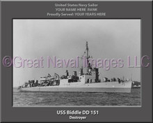 USS Biddle DD 151 Personalized Ship Canvas Print Photo (2) | Great ...