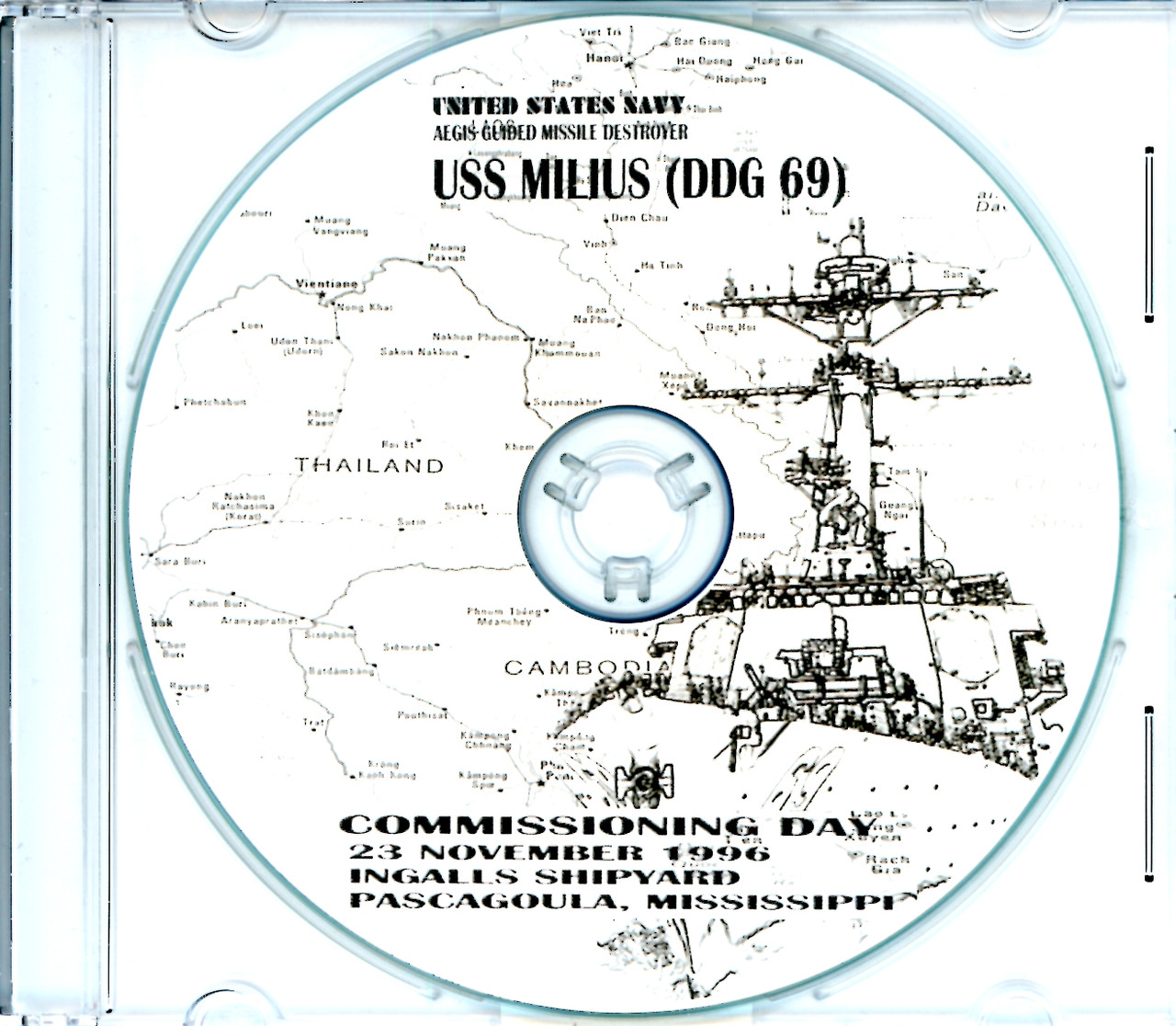 USS Milius DDG 69 Commissioning Program 1996 on CD Plank Owner | Great ...