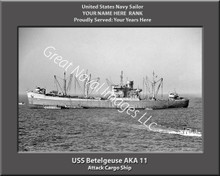 USS Betelgeuse AKA 11 Personalized Ship Canvas Print