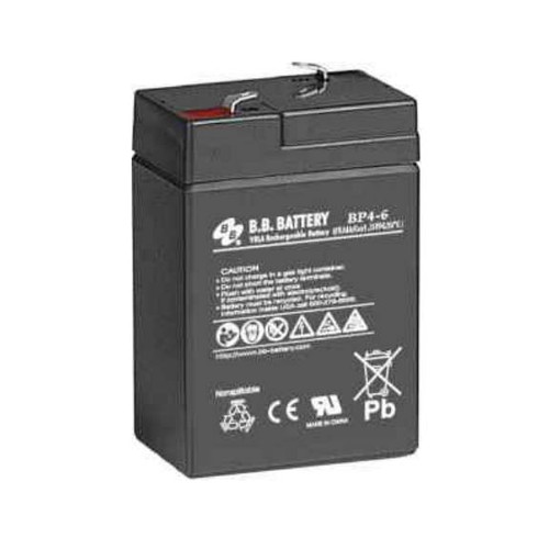 B.B. Battery BP4-6 - 6V 4Ah AGM - VRLA Rechargeable