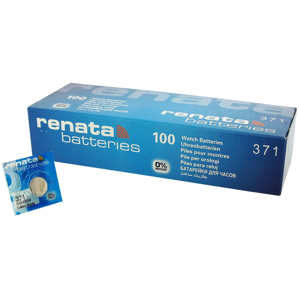 Renata 371 - SR920SW Battery - 100 Pieces