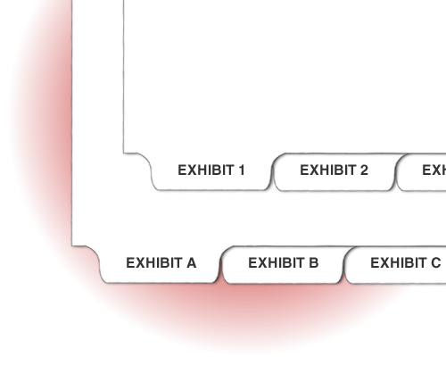 Bottom Tab Dividers | Exhibit Tabs, Blank Tabs & More | From LegalSupply