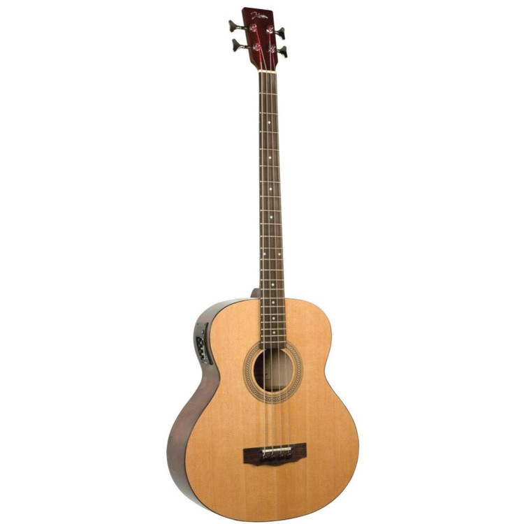 Johnson Jg 622 E 4 String Jumbo Acoustic Electric Bass Guitar Natural