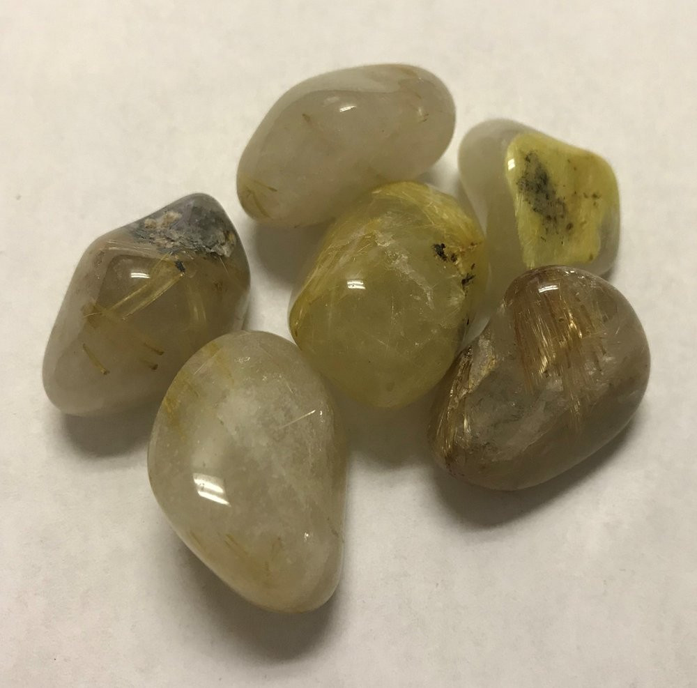 Quartz Rutilated Tumbled - The Crystal Rock Shop