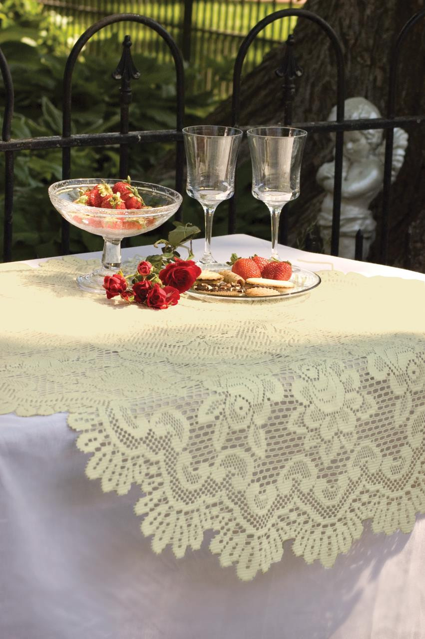 Heritage Lace Rose Table Topper | Paul's Home Fashions