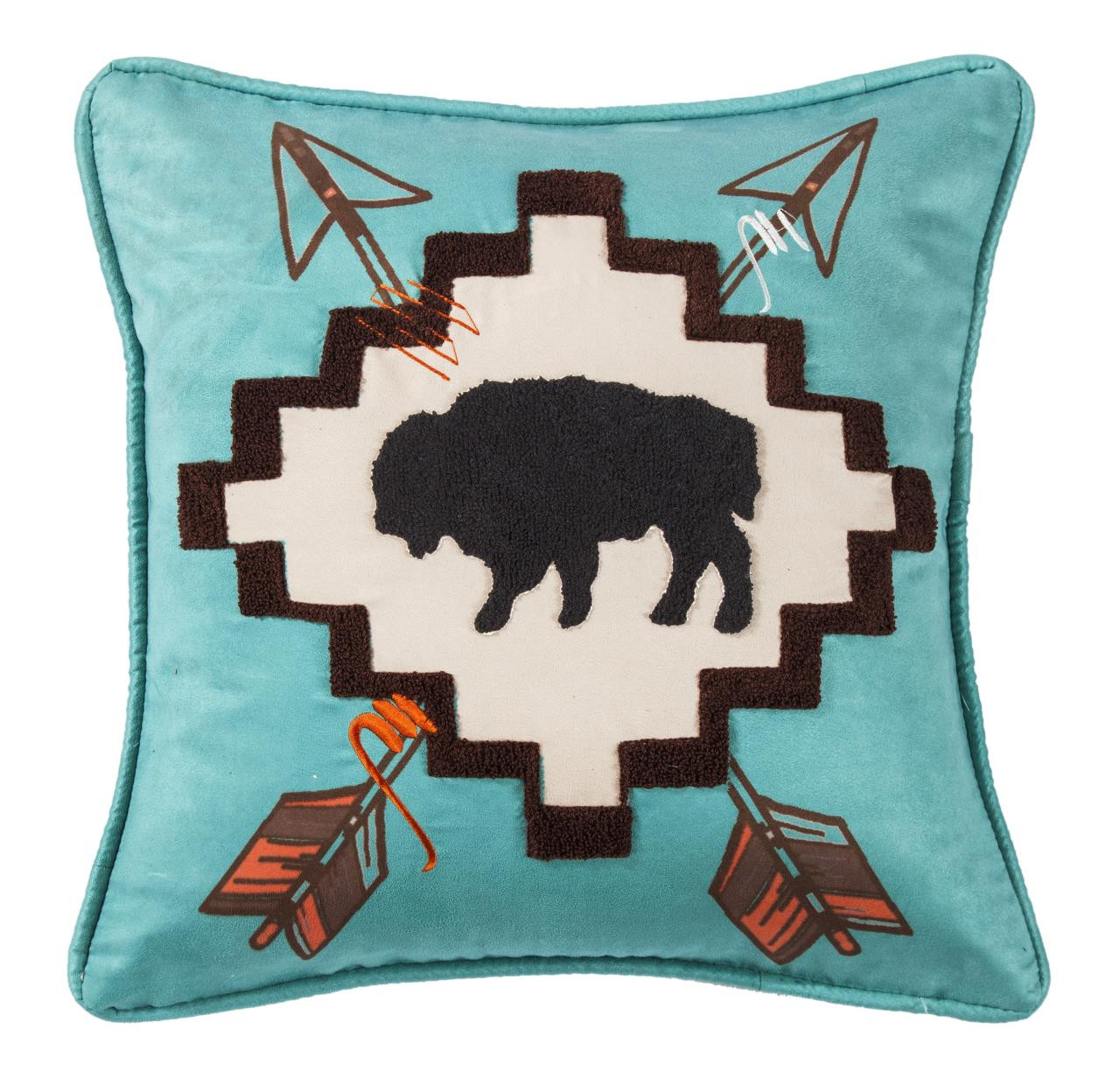 HiEnd Accents Single Buffalo Pillow | Paul's Home Fashions