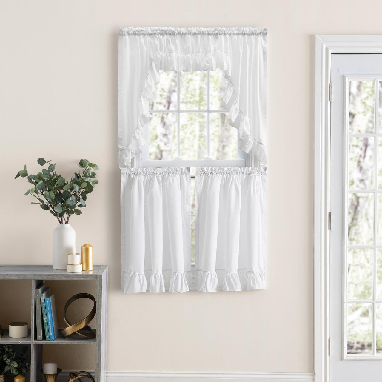 Classic Wide Ruffle Priscilla Curtains by Ellis Curtain | Paul's Home ...
