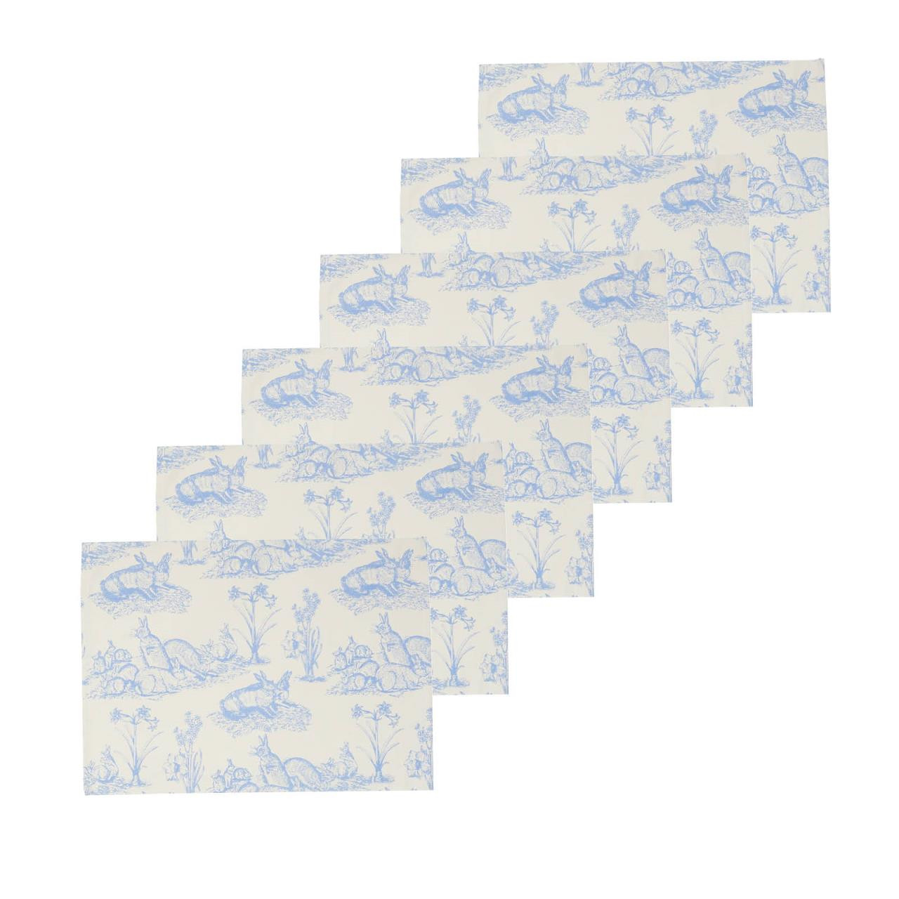 C&F Home Rabbit Toile Placemat Set |Paul's Home Fashions