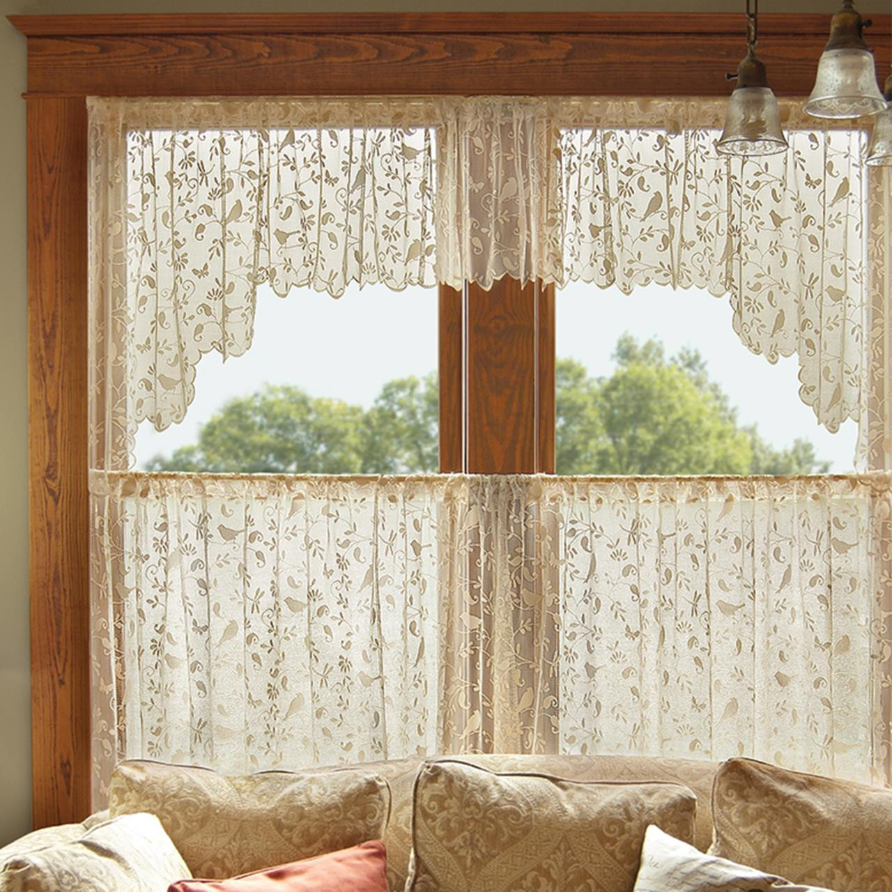 Bristol Garden Lace Swag Pair by Heritage Lace | Paul's Home Fashions