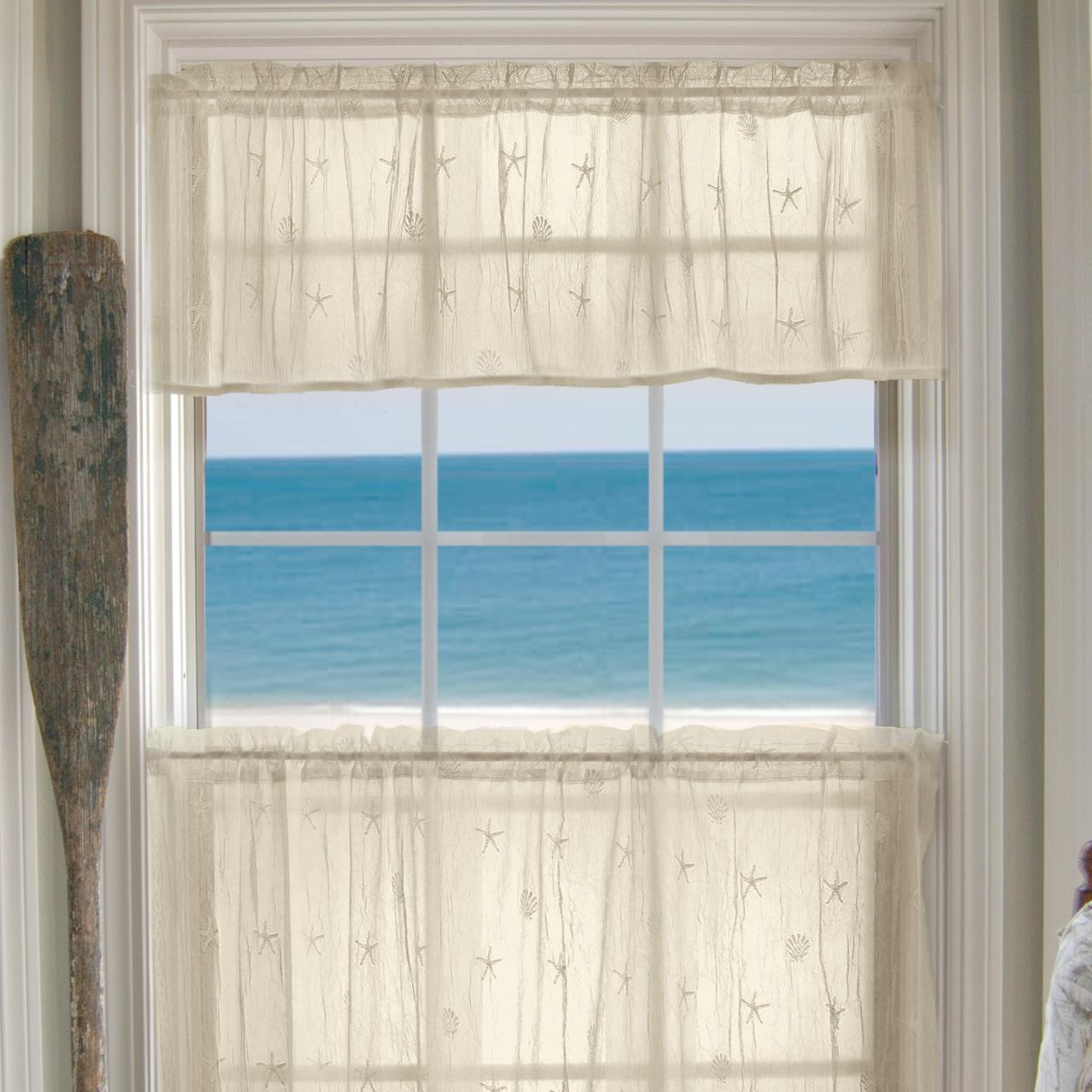 Sand Shell Lace Valance by Heritage Lace | Paul's Home Fashions