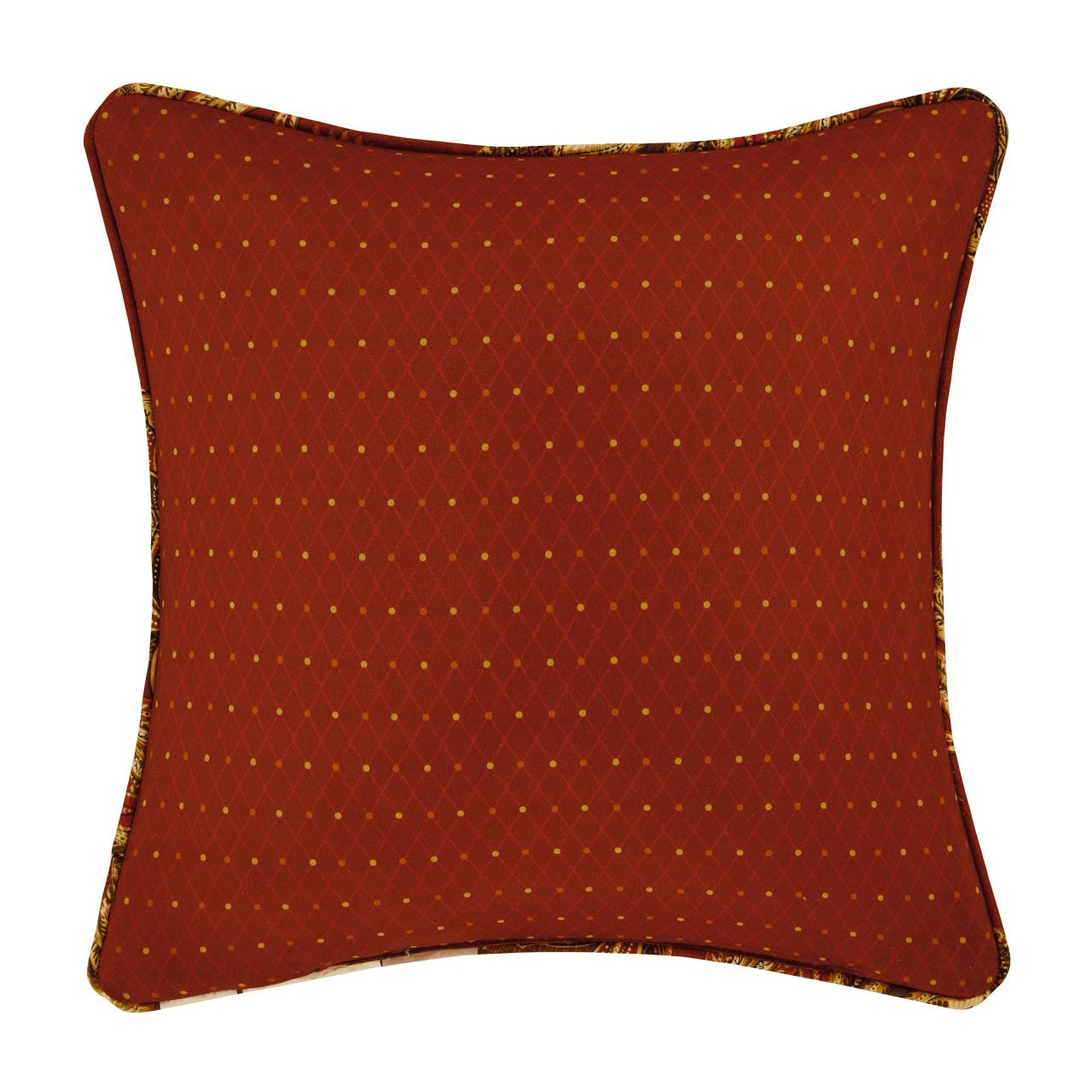 Montecito Red 16" Square Pillow by Royal Court | Paul's Home Fashions