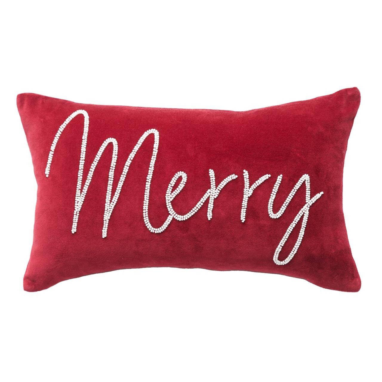 Merry Ruby Velvet Pillow by C&F Home | Paul's Home Fashions