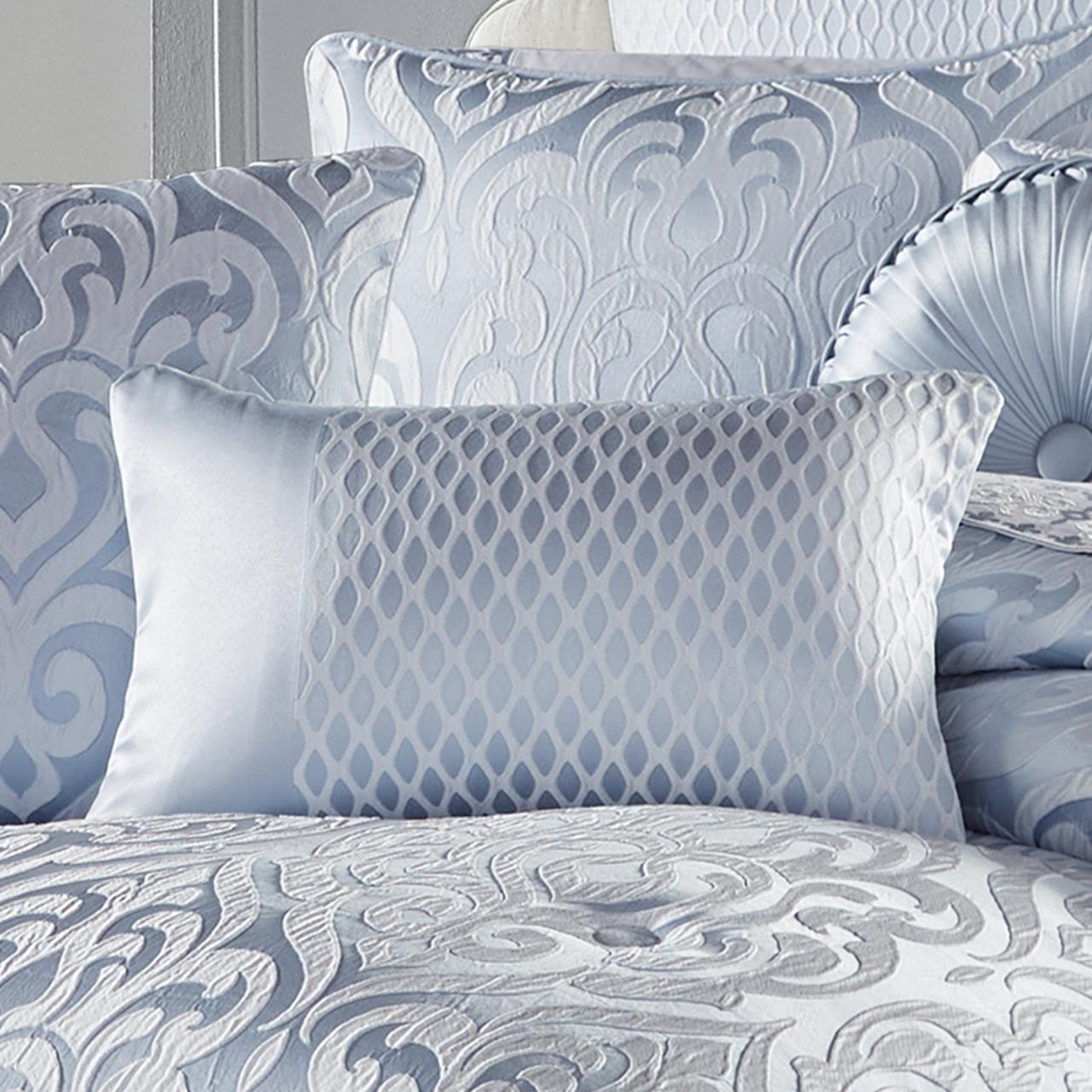 Liana Powder Blue Boudoir Pillow by J Queen New York | Paul's Home Fashions