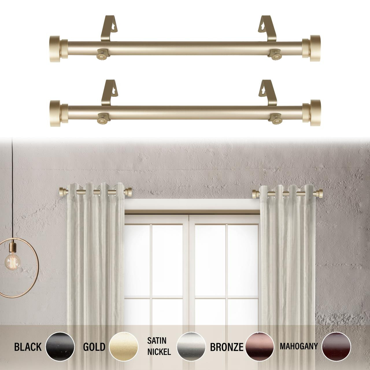 Side Curtain Rod by Rod Desyne | Paul's Home Fashions