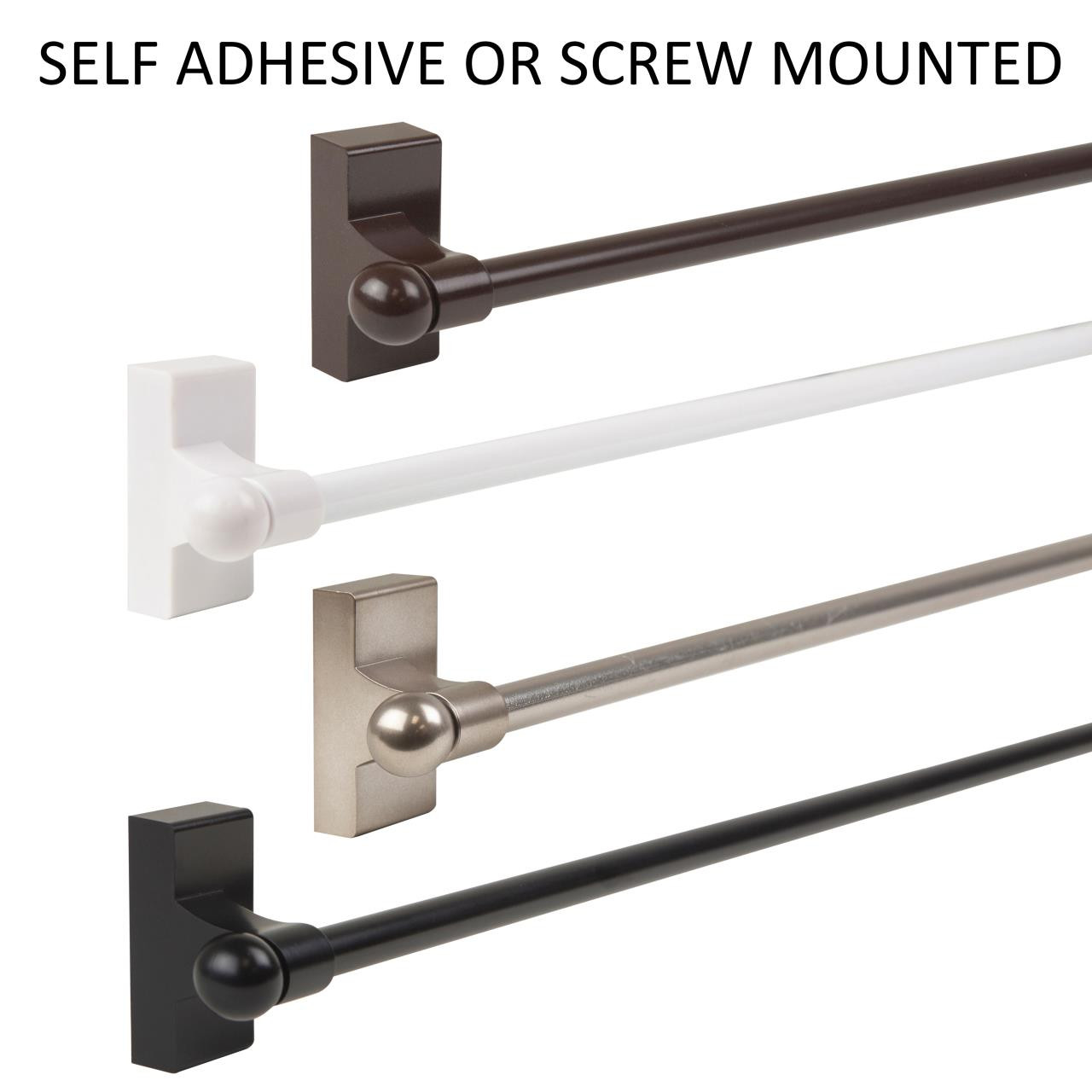 Wall Mounted Self-adhesive Rod by Rod Desyne | Paul's Home Fashions