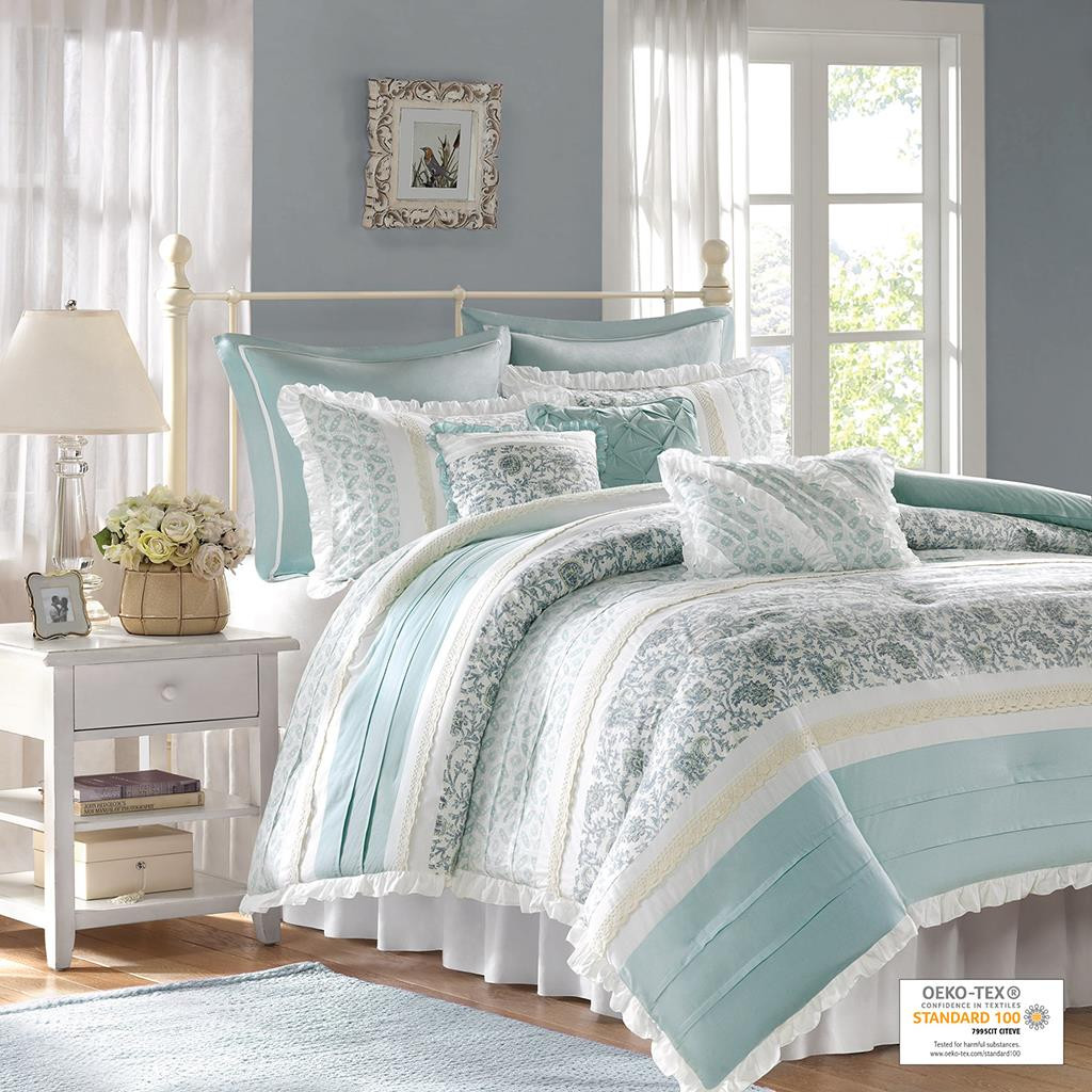 Aqua comforter store