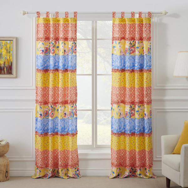 Skylar Calico Curtain Pair by Greeenland Home Fashions | Paul's Home ...