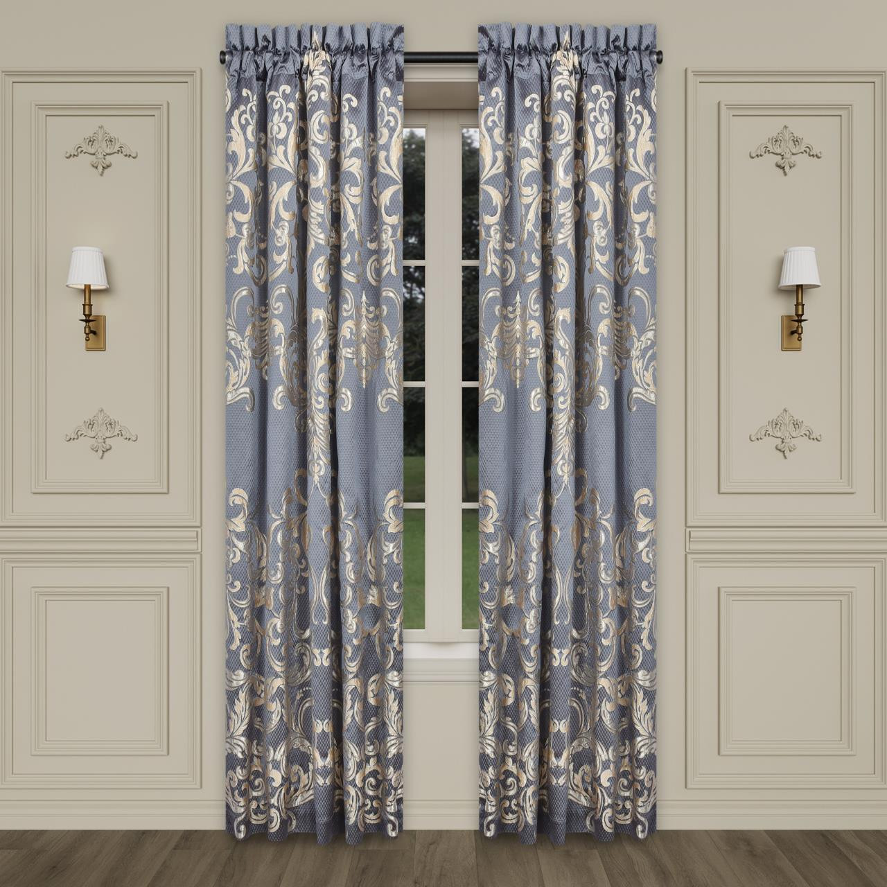 Dicaprio Powder Blue Curtain Pair by J Queen New York | Paul's Home ...