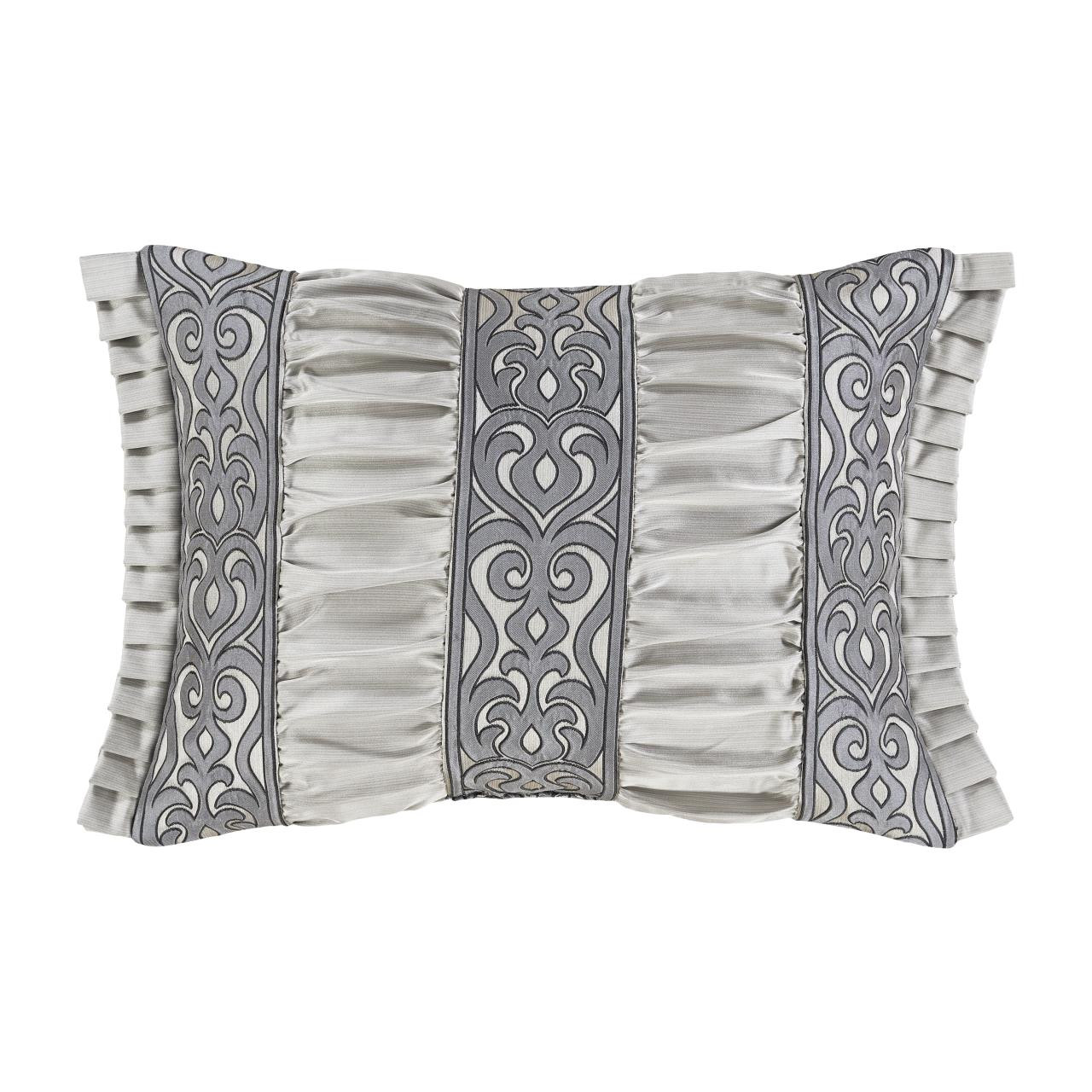 Bolero Pewter Boudoir Pillow by J Queen New York | Paul's Home Fashions