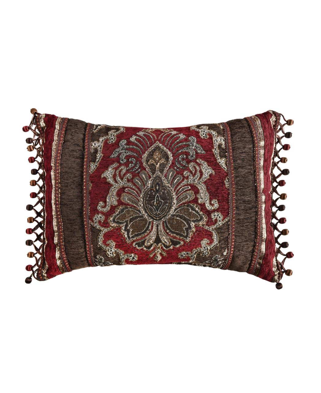 Cerino Chocolate Boudoir Pillow by J Queen New York | Paul's Home Fashions
