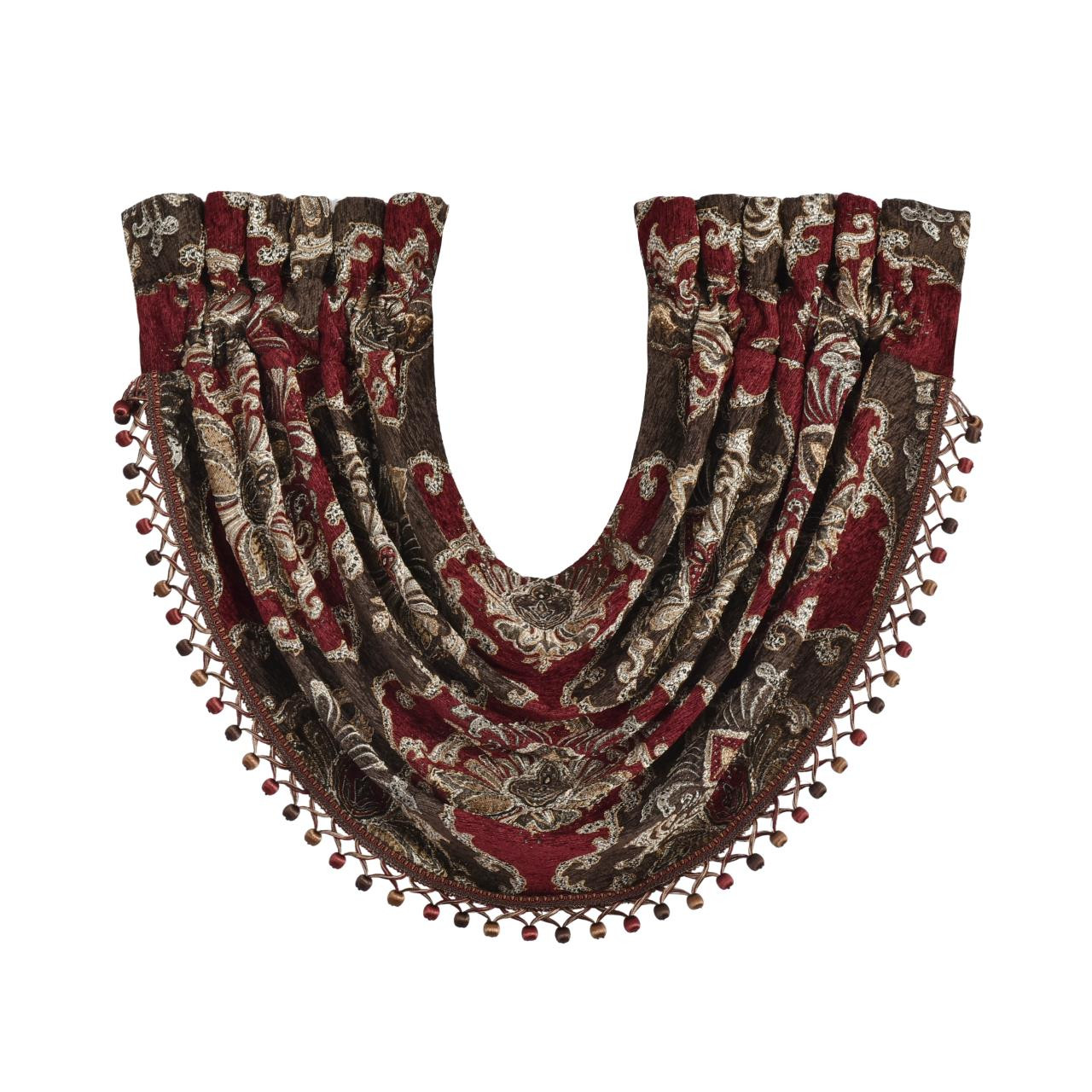 Cerino Chocolate Waterfall Valance by J Queen New York | Paul's Home ...