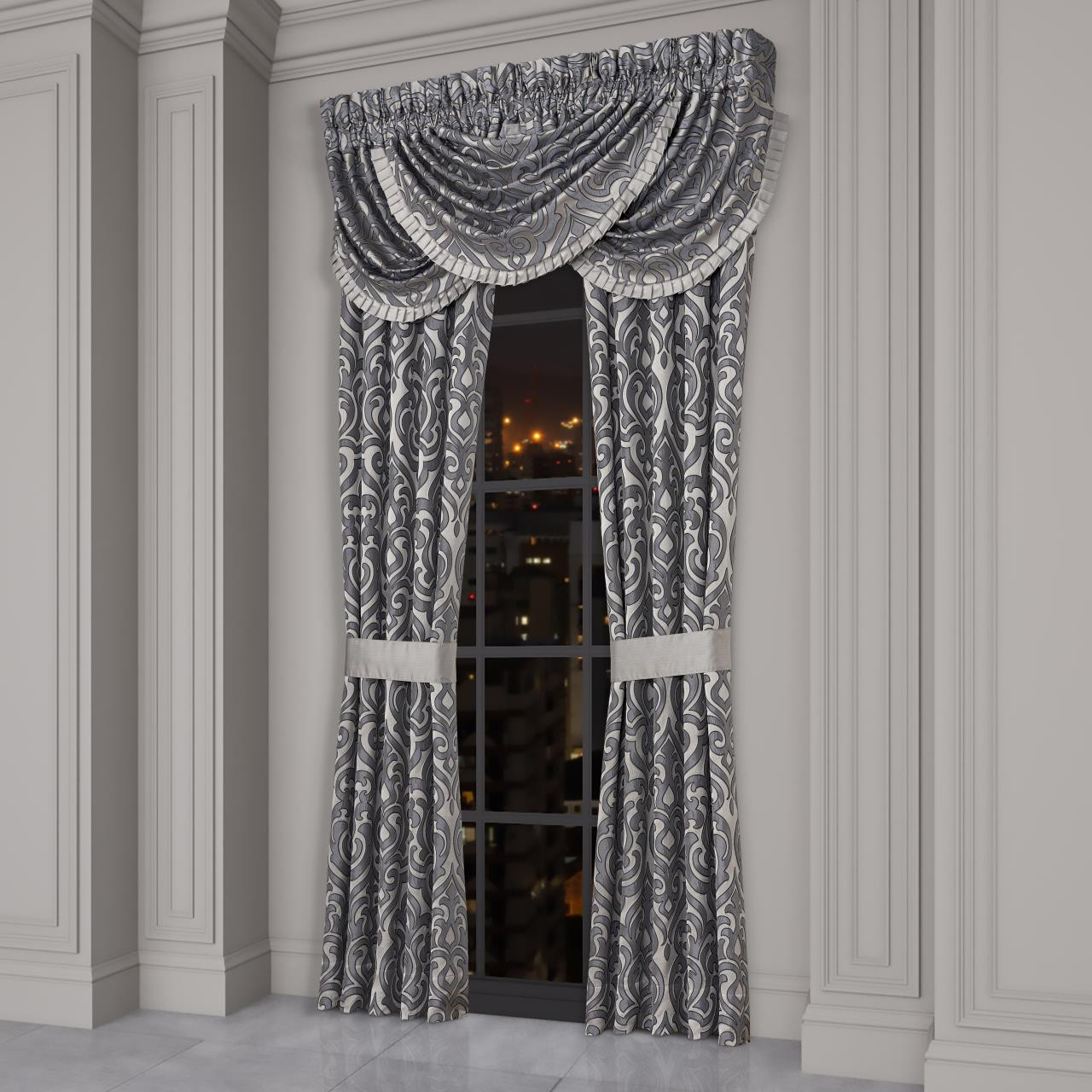 Bolero Pewter Curtain Pair By J Queen New York Paul S Home Fashions