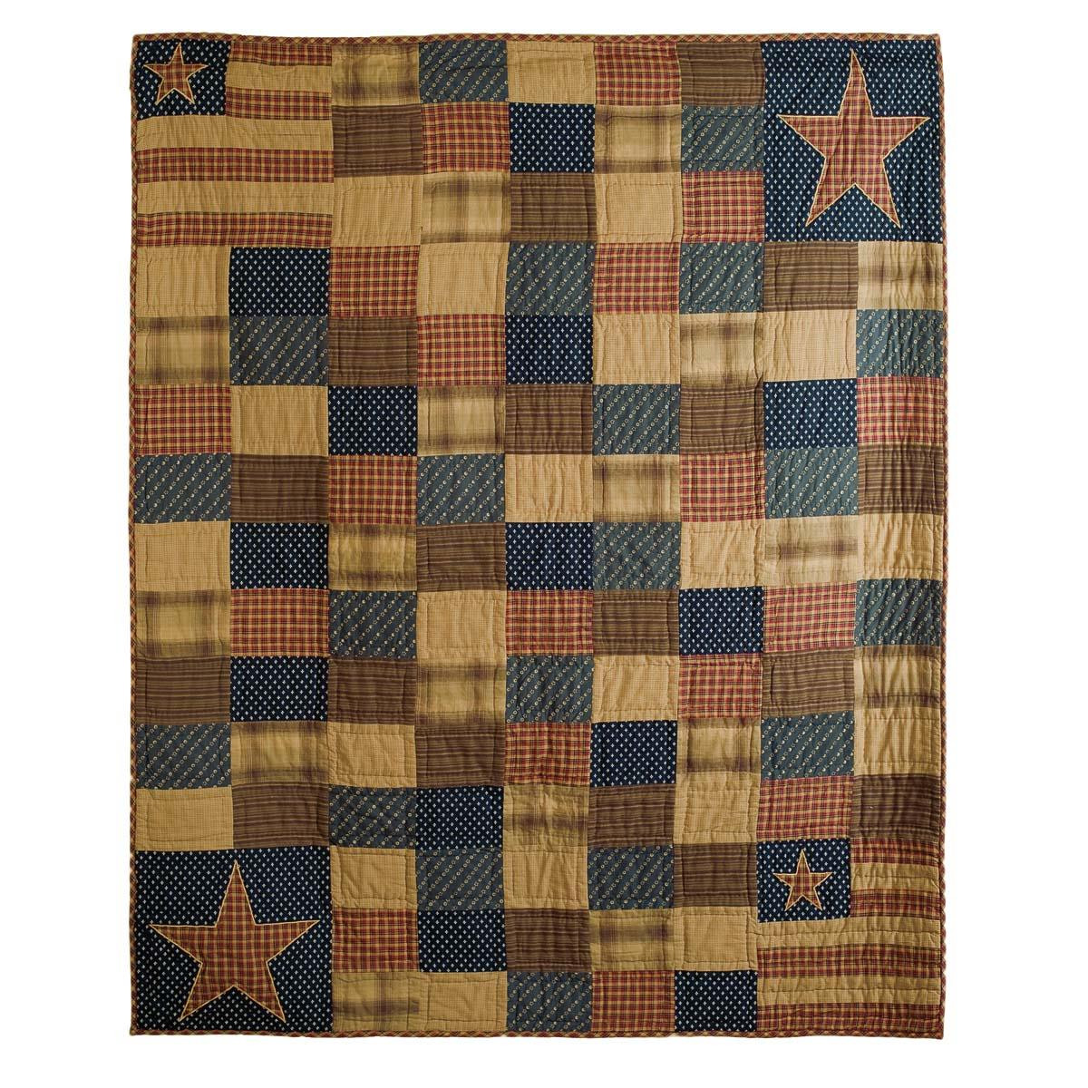 VHC Brands Patriotic Patch Throw by Mayflower Market - Paul's Home Fashions