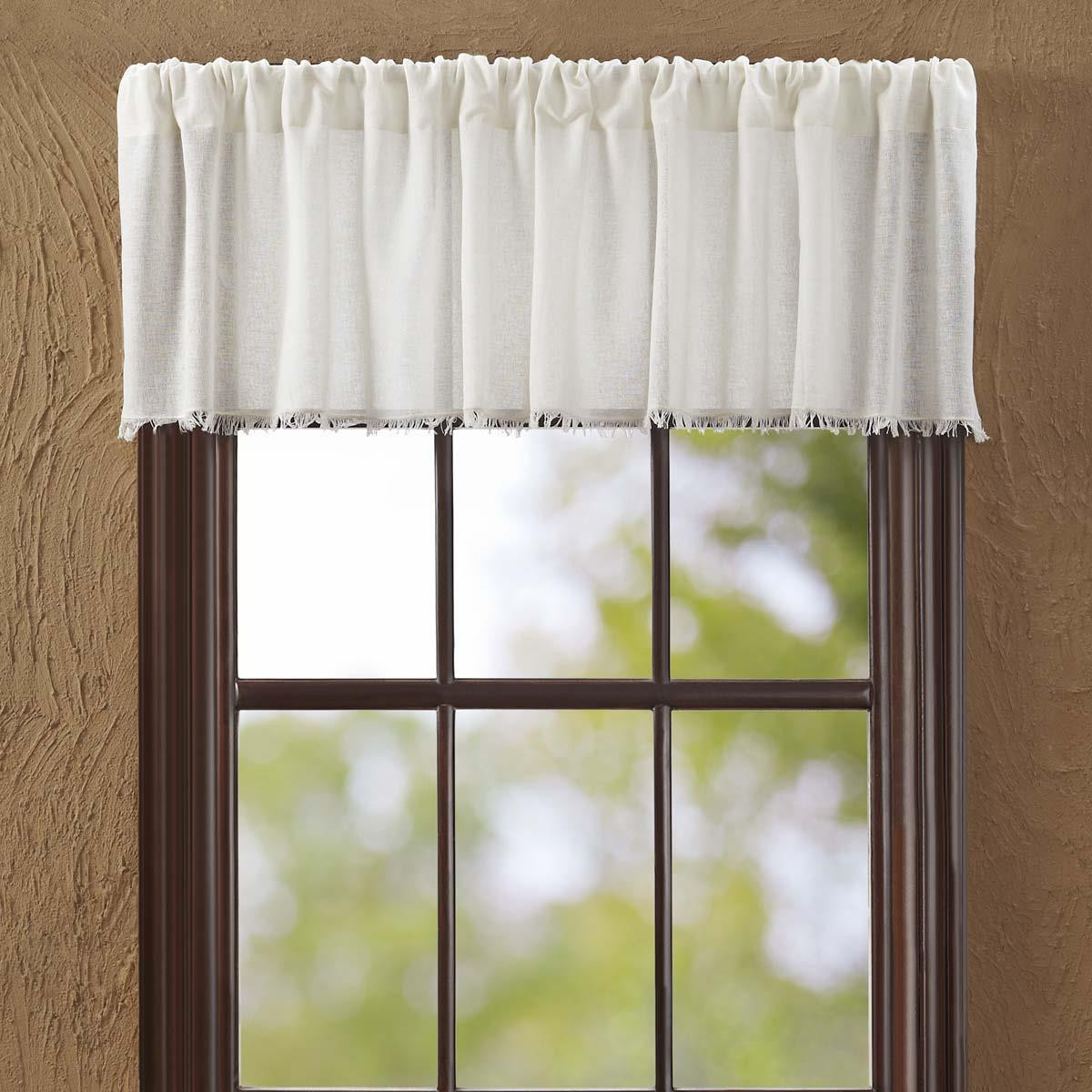 VHC Brands Tobacco Cloth Fringed Valance by April & Olive - Paul's Home ...