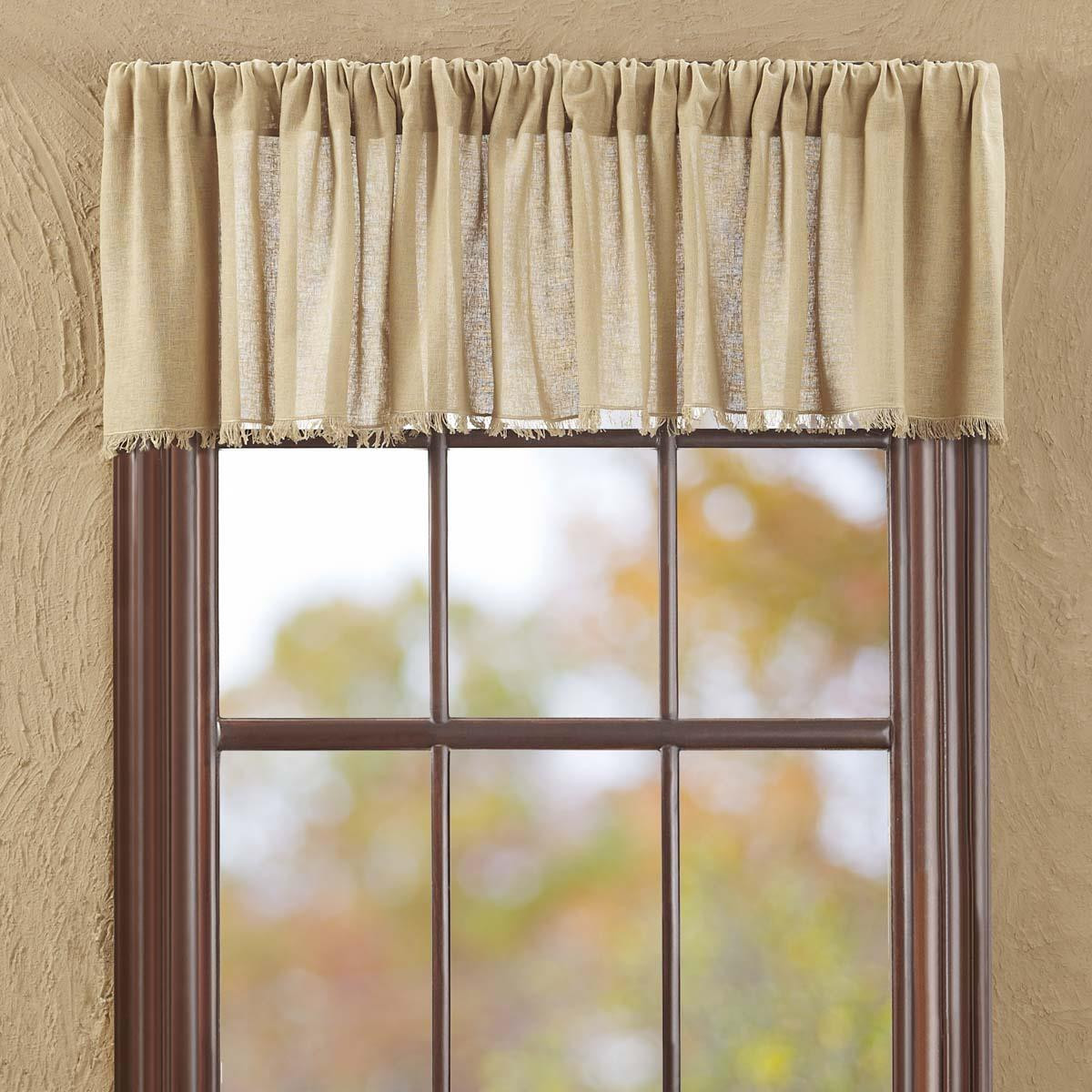 VHC Brands Tobacco Cloth Fringed Valance by April & Olive - Paul's Home ...