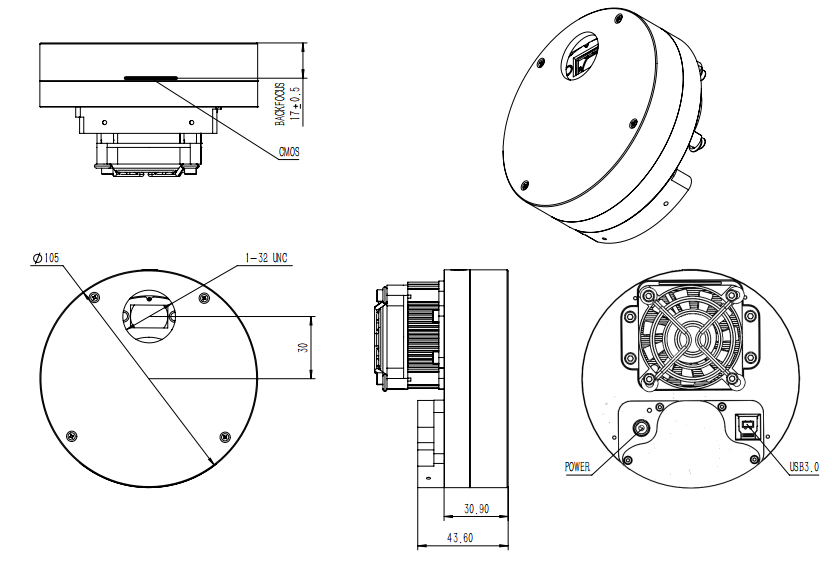 QHYCCD miniCAM8 Mono Planetary Combo + FREE LensPen - Cyclops Optics