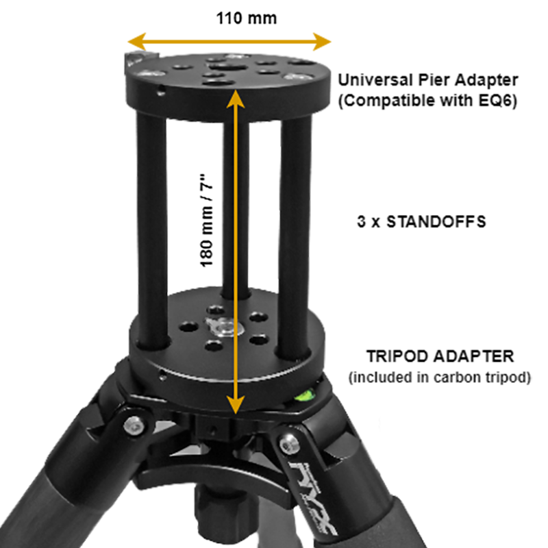 Pegasus Astro - Carbon Fiber Tripod for NYX-101 Harmonic Drive Mount ...