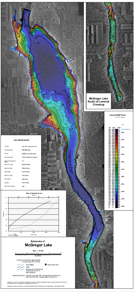 McGregor Lake Map | Canada map | GoTrekkers Map Store