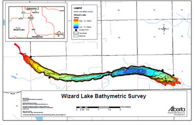 Wizard Lake Map | Canada map | GoTrekkers Map Store