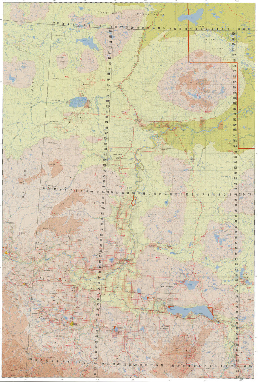 Alberta NW Base Map | Canada map | GoTrekkers Map Store