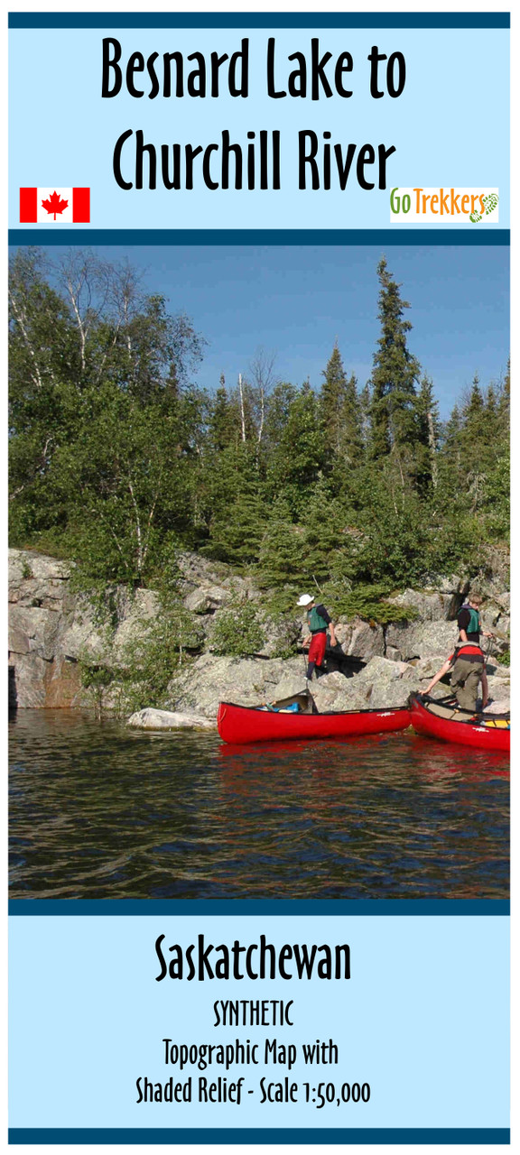 Besnard Lake River Map | Canoe Routes | GoTrekkers Map Store