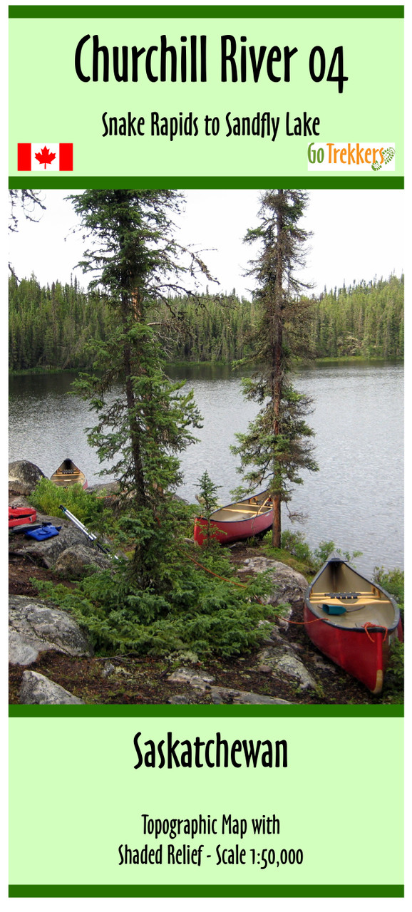 Churchill River 04 Canoe Routes Map | GoTrekkers Map Store
