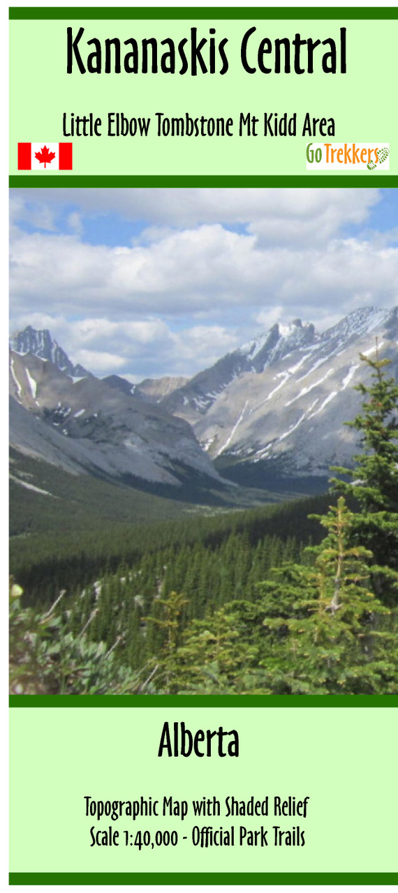 Kananaskis Central Provincial Park map | GoTrekkers Map Store