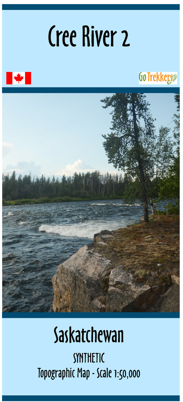 Cree River 1 2 3 4 5 Canoe Routes Map | GoTrekkers Map Store