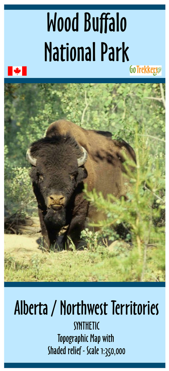 Wood Buffalo National Park map | GoTrekkers Map Store